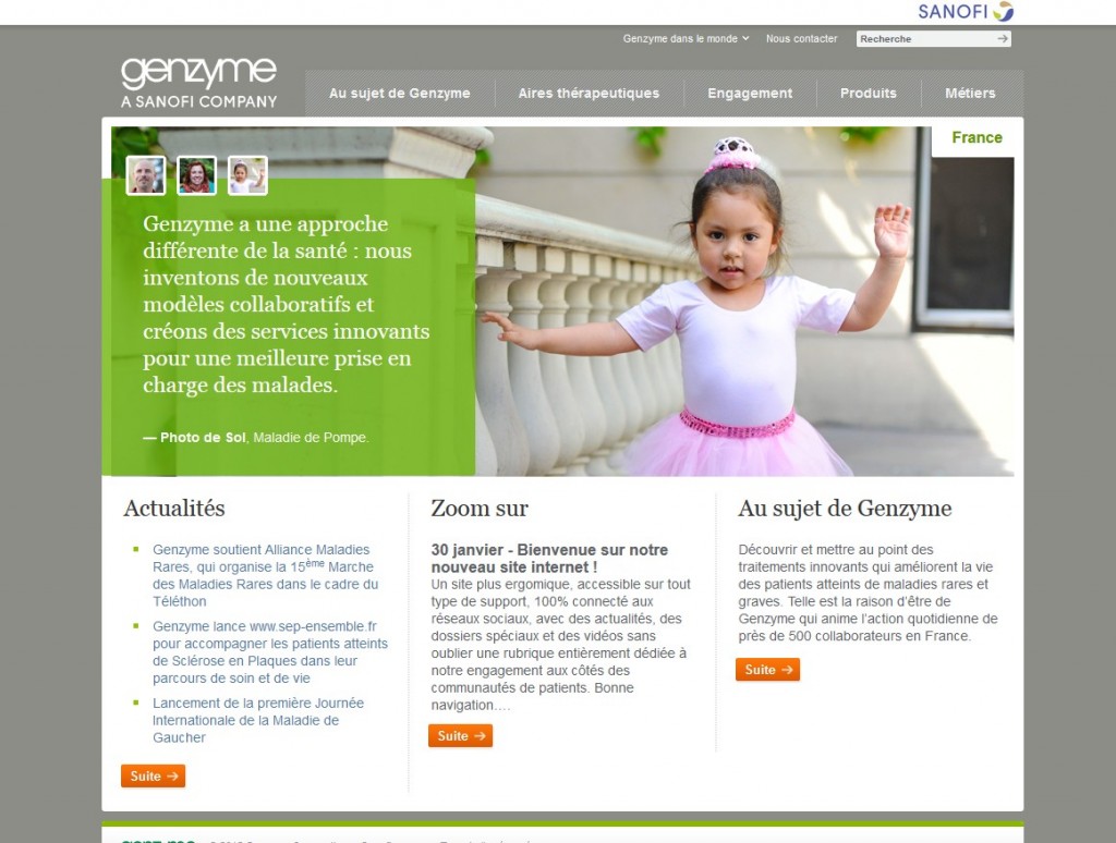 Un nouveau site internet pour Genzyme France | MyPharma Editions