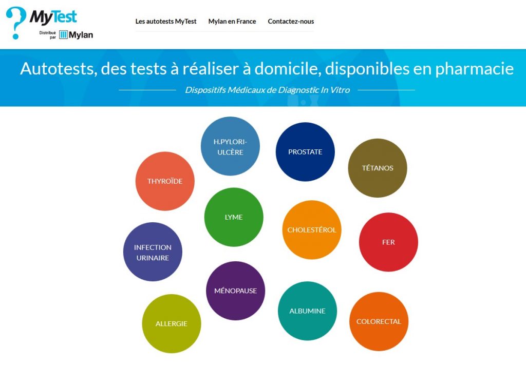 Mylan lance le site www.gamme-mylanmytest.fr | MyPharma Editions