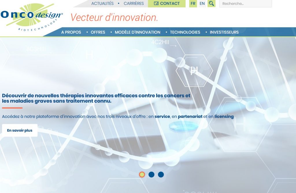 Un nouveau site internet pour Oncodesign | MyPharma Editions